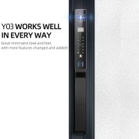 China Y03 Face Recognition Fingerprint Hold Hands Lock Narrow Bezel Cell Phone Tuya Aluminum Door Code Lock Automatic Smart Door Lock for sale