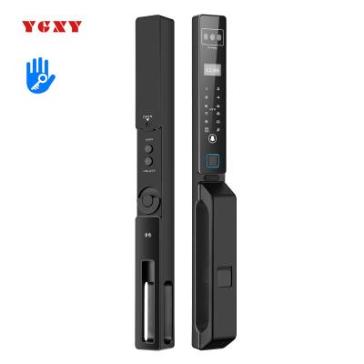 China TTlock Face Recognition Fingerprint Hold Hands Lock Narrow Bezel Cell Phone  Aluminum Door Code Lock Automatic Smart Door Lock for sale