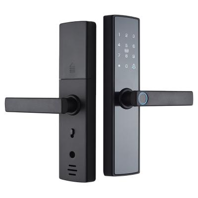 China Low Value Tuya Smart Fingerprint Lock Home Security Intelligent Door Lock With WiFi APP Password RFID Unlock Electronic Hotels for sale