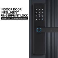 China Low Value Tuya Smart Fingerprint Lock Home Security Intelligent Door Lock With WiFi APP Password RFID Unlock Electronic Hotels for sale