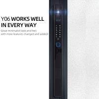 China New Style Broken Bridge Aluminum Door Ultra Narrow Ultra Thin Frame Face Recognition Palmprint Fully Automatic Smart Door Lock for sale