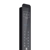 China Straight Style Broken Bridge Aluminum  Ultra Narrow Ultra Thin Frame Face Recognition Palmprint Fully Automatic Smart Door Lock for sale