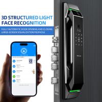 China YAGU 3d Face Lock Palm Print Recognition Intelligent Smart Automatic Face and Fingerprint Lock Digital Lock for Home for sale