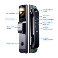 China YAGU 3d Face Lock Palm Print Recognition Intelligent Smart Automatic Face and Fingerprint Lock Digital Lock for Home for sale