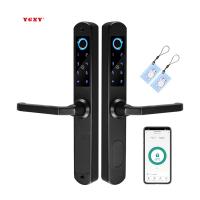 China Double-sided European 85 Mortise Narrow Border Tuya Wifi Aluminum Alloy Door Smart Door Lock Specialized for Hollowed-out Doors for sale