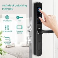 China Double-sided European 85 Mortise Narrow Border Tuya Wifi Aluminum Alloy Door Smart Door Lock Specialized for Hollowed-out Doors for sale