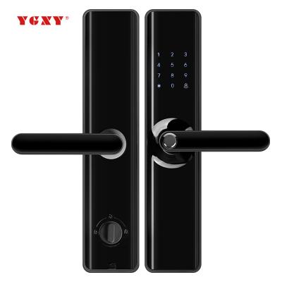 China YAGU TTlock App Wood Door Locks SDK Fingerprint Aluminum Alloy Digital Keyless Biometric Smart Locks for Home Security for sale