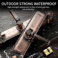 China YAGU Luxury Smart Lock Waterproof IP65 Fingerprint Password Key Villa Door Lock With Tuya App for sale