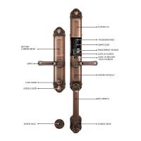 China YAGU Luxury Smart Lock Waterproof IP65 Fingerprint Password Key Villa Door Lock With Tuya App for sale