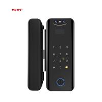 China YAGU Smart Electric Lock  Smart Wifi Digital Double Sliding Glass Door Handle Lock Tuya with Face Recognition Smart Lock for sale