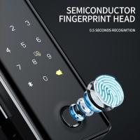 China YAGU Smart Electric Lock  Smart Wifi Digital Double Sliding Glass Door Handle Lock Tuya with Face Recognition Smart Lock for sale