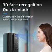 China YAGU Smart Electric Lock  Smart Wifi Digital Double Sliding Glass Door Handle Lock Tuya with Face Recognition Smart Lock for sale