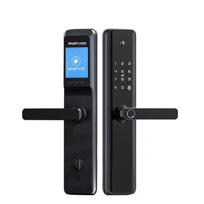 China YAGU Negro Chapa APP Aperturas Por Huella Digital Contrasena App Digital WiFi Cerradura Inteligente Para Puerta Principal for sale