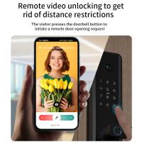China YAGU Negro Chapa APP Aperturas Por Huella Digital Contrasena App Digital WiFi Cerradura Inteligente Para Puerta Principal for sale