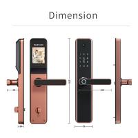China YAGU Negro Chapa APP Aperturas Por Huella Digital Contrasena App Digital WiFi Cerradura Inteligente Para Puerta Principal for sale