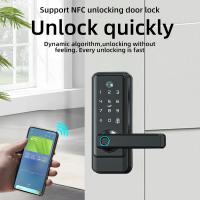 China YAGU Door Lock Smart Fingerprint TTLock APP Cerradura Inteligente Handle Lock for Home Office Apartment for sale