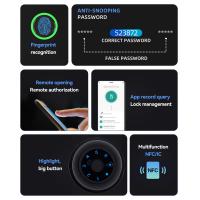 China YAGU Smart Locks Biometric Password and Fingerprint Electronic Replacement Ball Lock Aluminum or Wooden Door Lock for sale