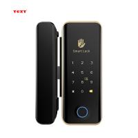 China YAGU Smart Electric Lock  Smart Wifi Digital Double Sliding Glass Door Handle Lock Tuya with Face Recognition Smart Lock for sale