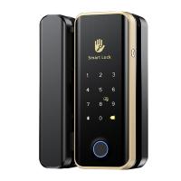 China YAGU Smart Electric Lock  Smart Wifi Digital Double Sliding Glass Door Handle Lock Tuya with Face Recognition Smart Lock for sale