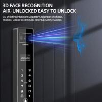 China YAGU 3D Face Recognition Fingerprint Hold Hands Lock Narrow Bezel Cell Phone  Aluminum Door Code Lock Automatic Smart Door Lock for sale