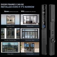 China YAGU 3D Face Recognition Fingerprint Hold Hands Lock Narrow Bezel Cell Phone  Aluminum Door Code Lock Automatic Smart Door Lock for sale