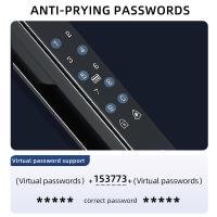 China Tuya App Full Automatic Aluminum Door Lock With 3D Face Recogination Video Intercom Digital Door Auto Lock Smart Lock Cnc for sale