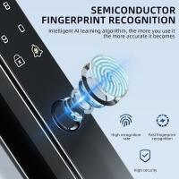 China YAGU Full Automatic Aluminum Door Lock With 3D Face Recogination Video Intercom Digital Door Auto Lock Smart Lock Cnc Tuya APP for sale