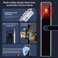 China YAGU TTlock App Wood Door Locks SDK Fingerprint Aluminum Alloy Digital Keyless Biometric Smart Locks for Home Security for sale