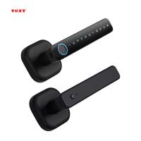 China Export Hot Selling Wholesale Price Mobile Phone Tuya BLE/wifi APP Spherical Handle Fingerprint Password Intelligent Door Lock for sale