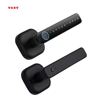 China Export Hot Selling Wholesale Price Mobile Phone Tuya BLE/wifi APP Spherical Handle Fingerprint Password Intelligent Door Lock for sale