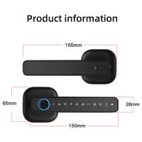 China Export Hot Selling Wholesale Price Mobile Phone Tuya BLE/wifi APP Spherical Handle Fingerprint Password Intelligent Door Lock for sale