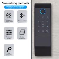 China Inteligente Ttlock Smart Door Lock Keyless Wifi Biometric Fingerprint Electric Rim Lock External Anti-theft Bull Head Lock for sale