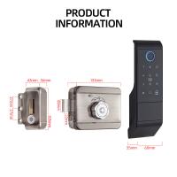 China Inteligente Ttlock Smart Door Lock Keyless Wifi Biometric Fingerprint Electric Rim Lock External Anti-theft Bull Head Lock for sale
