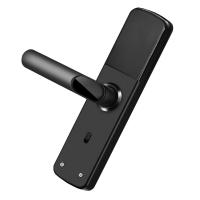 China Tuya Indoor Smart Lock Wifi Aluminum Alloy Half Face Automatic Remote Keyless Entry Fingerprint Password European Cross-border for sale