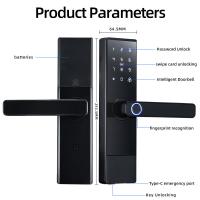 China Low Price Keyless Entry Smart Card Password Anti-theft Security 5050 Mortise Wooden Door Fingerprint Lock for sale