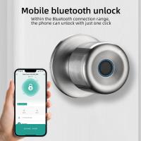China Yagu Stainless Steel Tuya App Fingerprint Smart Ball Lock Blue-tooth Smart Door Lock for Room Office Home Apartment for sale