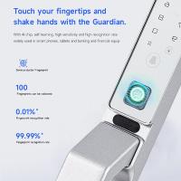 China Silver White TUYA Video Doorbell  Hands Lock Narrow Bezel Cell Phone Tuya Aluminum Door Code Lock Automatic Smart Door Lock for sale