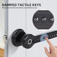 China Yagu Easy Install Intelligente Fingerprint Digital Smart Lock for Front Door Tuya Ttlock Password Door Lock Physical Button for sale