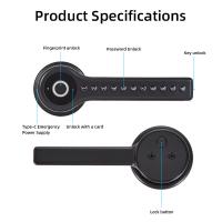 China Yagu Easy Install Intelligente Fingerprint Digital Smart Lock for Front Door Tuya Ttlock Password Door Lock Physical Button for sale