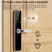 China YAGU TTlock App Factory Wholesale Waterproof Stainless Steel Smart Lock  Fingerprint Entry Door for Wood Door With Lock Handle for sale