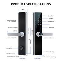China YAGU TTlock App Factory Wholesale Waterproof Stainless Steel Smart Lock  Fingerprint Entry Door for Wood Door With Lock Handle for sale
