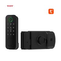 China Yagu Tuya APP IP55 Waterproof  Door Lock for Home/Office Bull Head Fingerprint Password Lock Outdoor Single & Double Fingerprint for sale