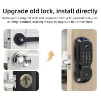 China Yagu Camera Video Tuya Ttlock Fingerprint Digital Password Keyless Deadbolt Lock Apartment Home Room Smart Door Lock With Camera for sale