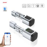 China Yagu Auto-lock Ttlock Ble Smart Lock Cylinder Home Apartment High Security Adjustable Length Code Keypad Electronic E-cylinder for sale