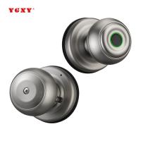 China YAGU Smart Locks Biometric Password and Fingerprint Electronic Replacement Ball Lock Aluminum or Wooden Door Lock for sale