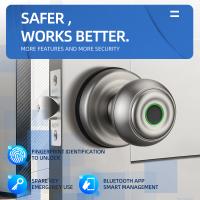 China YAGU Smart Locks Biometric Password and Fingerprint Electronic Replacement Ball Lock Aluminum or Wooden Door Lock for sale