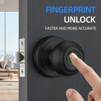 China YAGU Smart Locks Biometric Password and Fingerprint Electronic Replacement Ball Lock Aluminum or Wooden Door Lock for sale