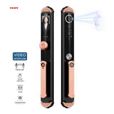 China YAGU Villa Double Door Smart Door Lock Palm Vein 3D Face Recognition Fingerprint Home Anti-theft Password Aluminum Alloy for sale