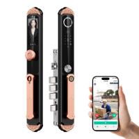 China YAGU Villa Double Door Smart Door Lock Palm Vein 3D Face Recognition Fingerprint Home Anti-theft Password Aluminum Alloy for sale