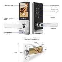 China 3D Face Recognition Aluminum Alloy Tuya Wifi Smart Digital Lock Easy Install  Door Lock Camera Keyless Card Inteligente Locks for sale